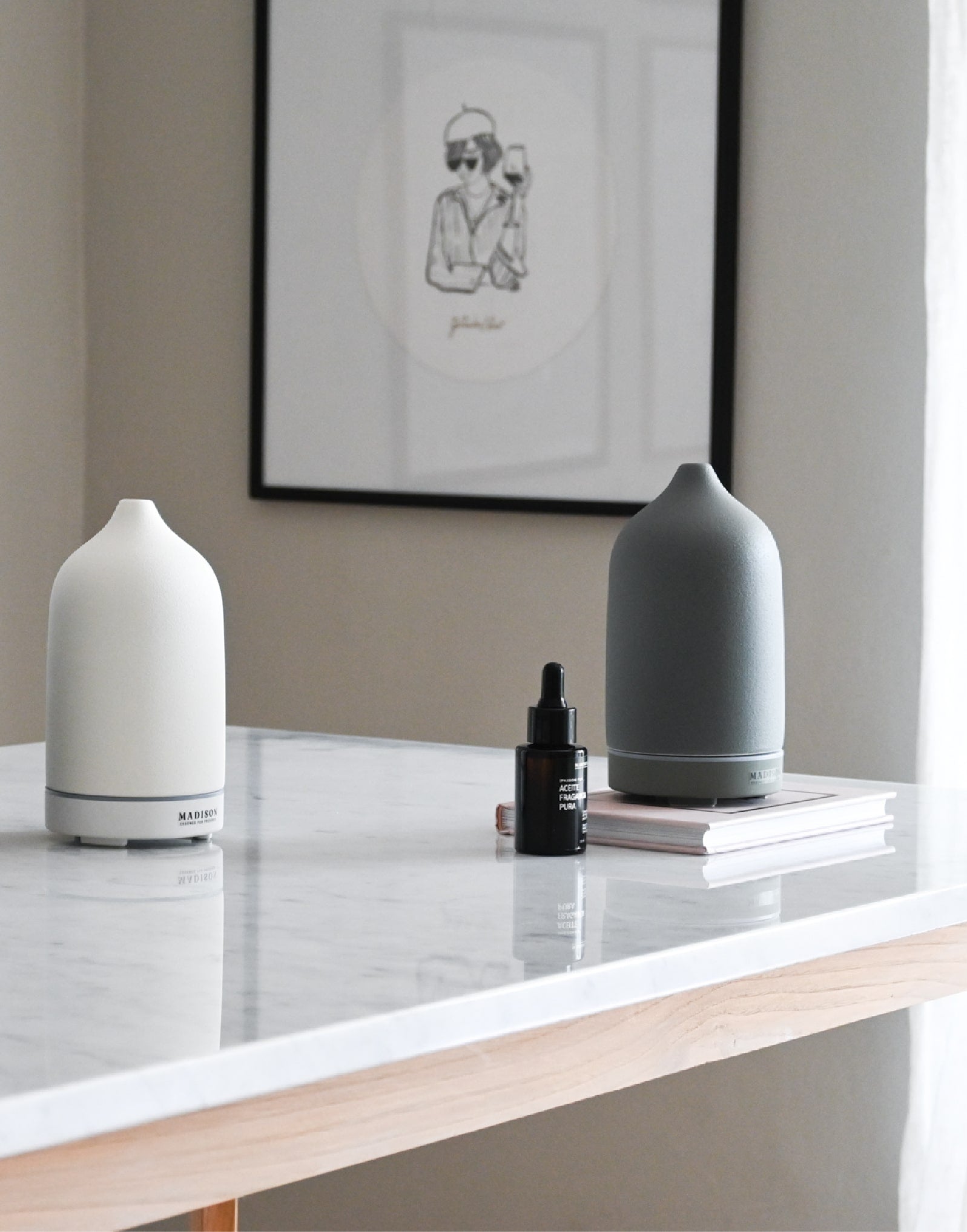 Pack Home Diffuser + Aceite Fragancia 30 ml Tropical Chic Blanco